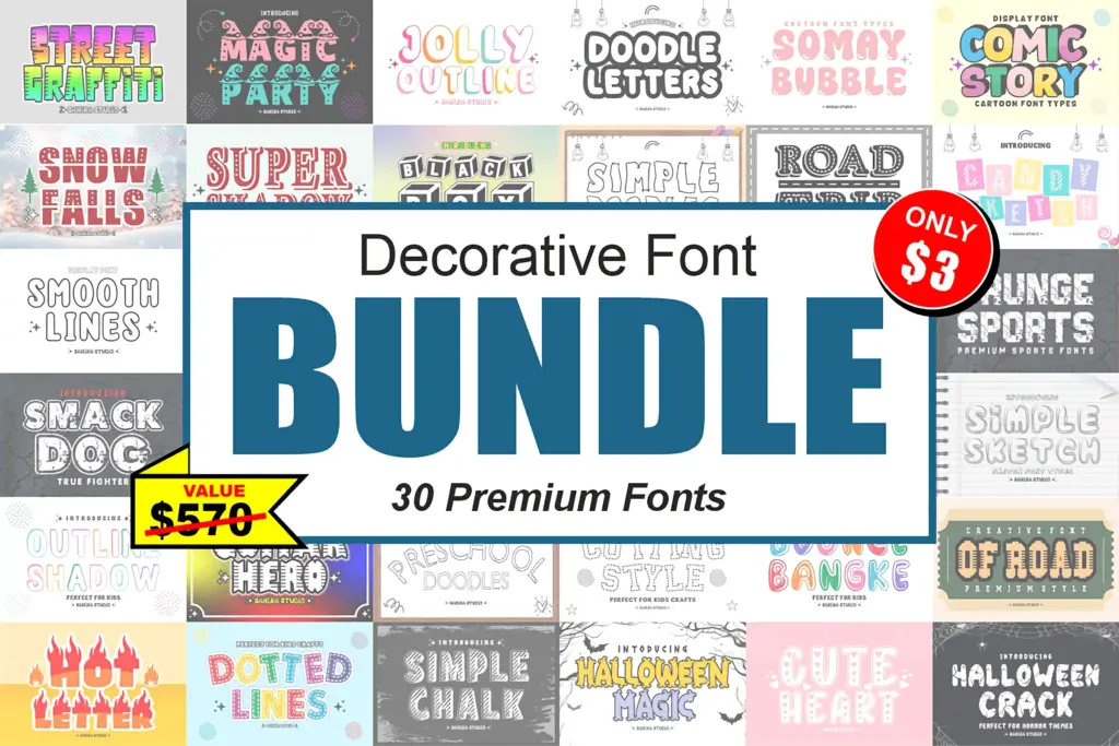Decorative Display Fonts Bundle For Creative Projects - Fontiverse ...